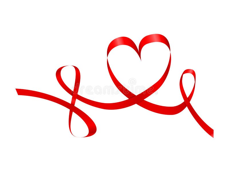 Heart ribbon stock vector. Illustration of gift, badge - 203949120