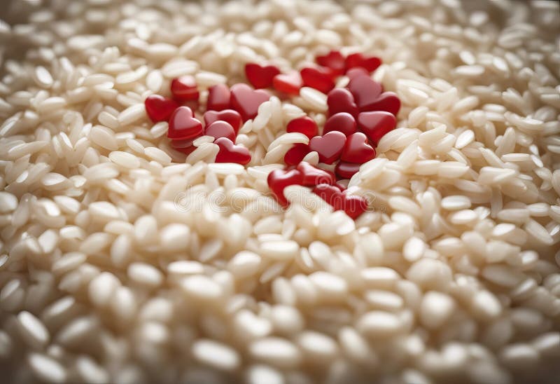Heart rice form white Heap stock illustration. Illustration of concept ...