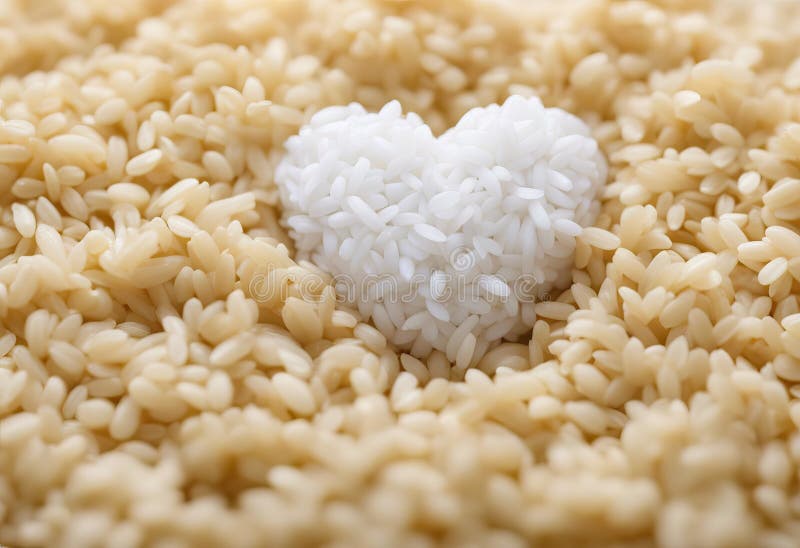Heart rice form white Heap stock illustration. Illustration of present ...