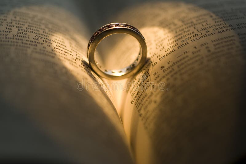 Heart ring stock image. Image of wedding, book, open, romantic - 4159227