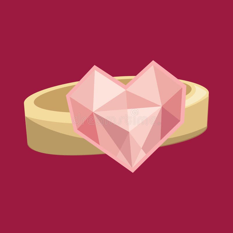 Heart Ring. Vector Illustration Decorative Design Stock Vector ...