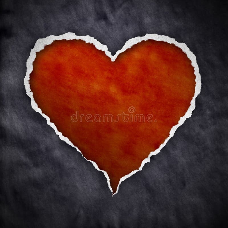Heart ripped paper stock illustration. Illustration of grey - 22409178