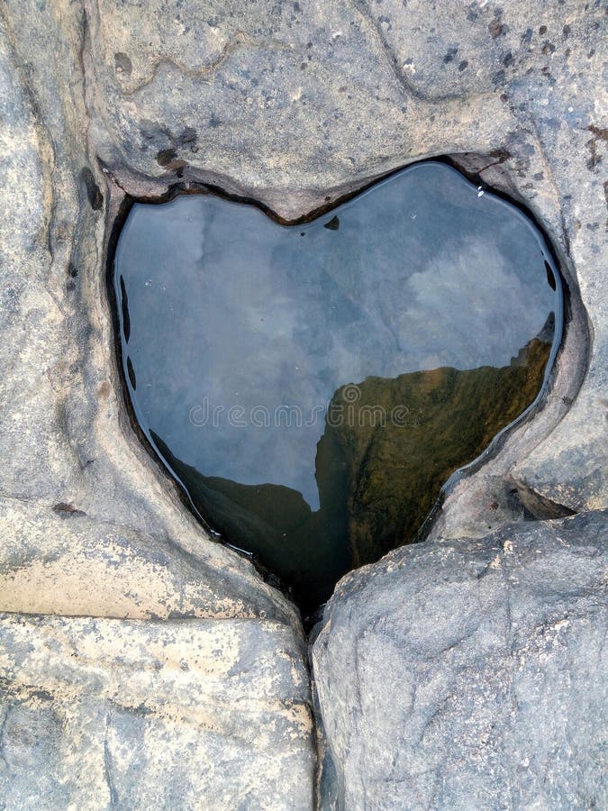 Heart in the rock stock image. Image of heart, riverside - 116054873