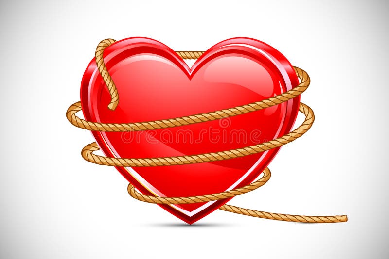Heart in Rope stock vector. Illustration of design, anniversary - 19555023