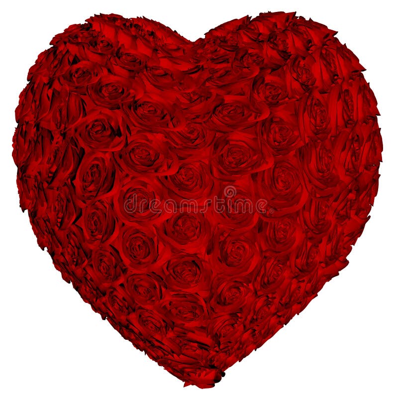 Heart of roses stock illustration. Illustration of marriage - 36673433