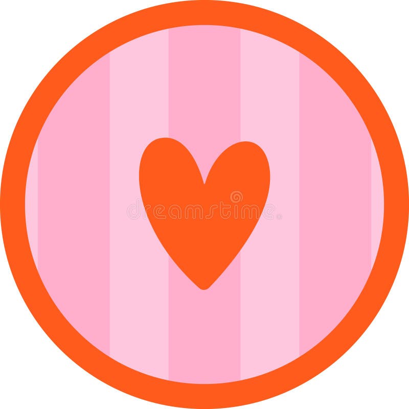 Heart Round Badge stock vector. Illustration of round - 285788384