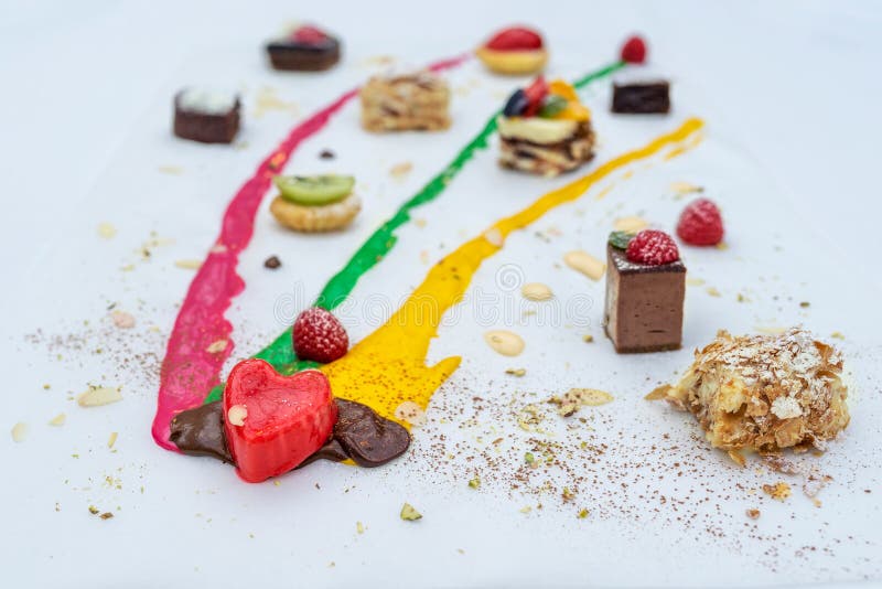 Heart of the Round Chocolate Candies on a Wooden Board Stock Photo ...