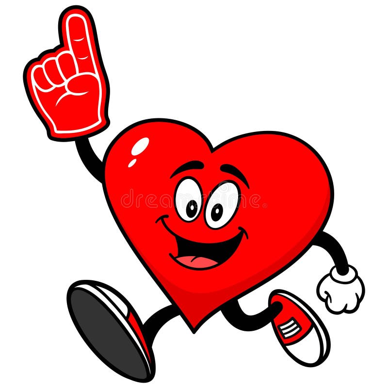 Heart Running stock vector. Illustration of heart, mascot - 72946071