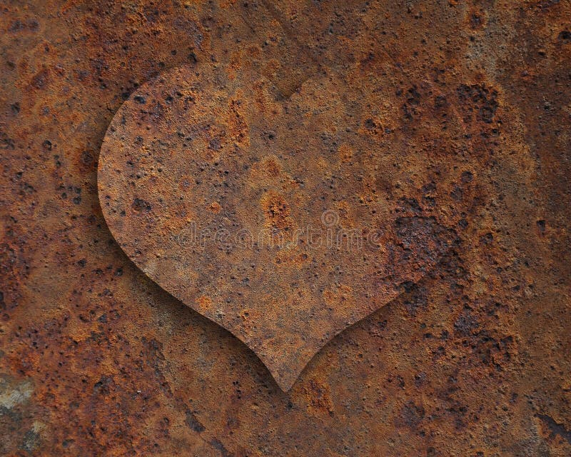 Heart of rust stock image. Image of rust, silhouette - 59400493