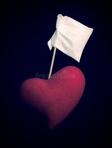 Heart s Surrender stock image. Image of white, flag, heart - 5150143