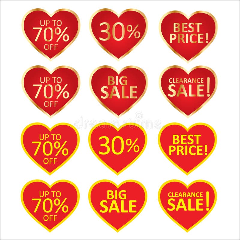 Label or Badge for Happy Valentines Day Sale Stock Vector ...