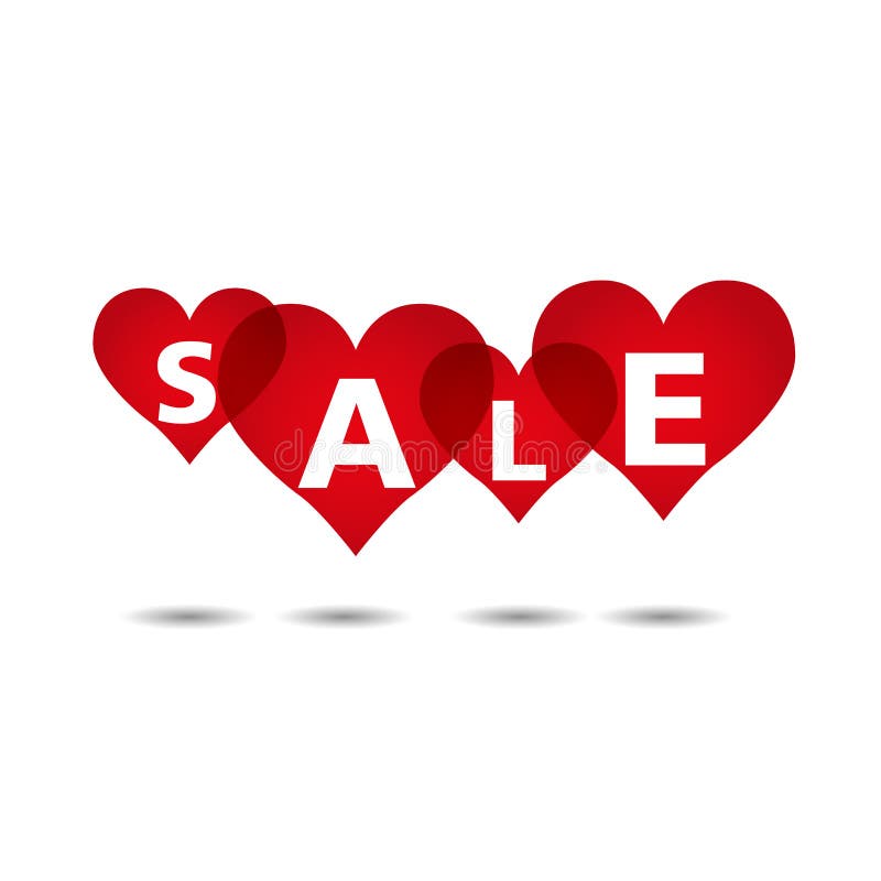 Heart Sale Background stock vector. Illustration of valentine - 82233798