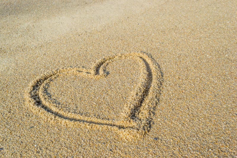 Heart on the Sand Beach Backgrounds Stock Photo - Image of travel ...