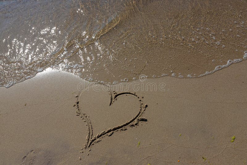 Heart of Sand Love You As the Grain of Sand Stock Image - Image of ...