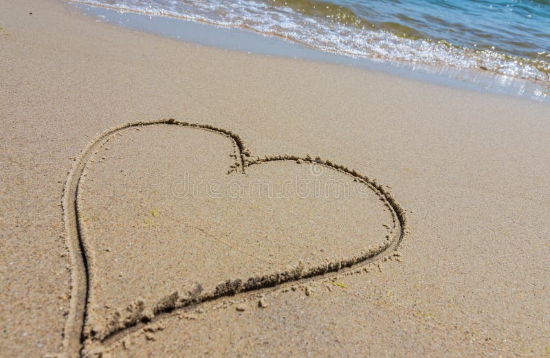 Heart of Sand Love You As the Grain of Sand Stock Image - Image of ...