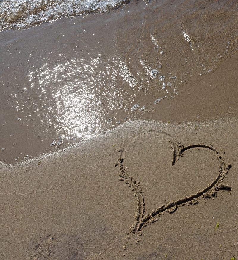 Heart of Sand Love You As the Grain of Sand Stock Photo - Image of ...