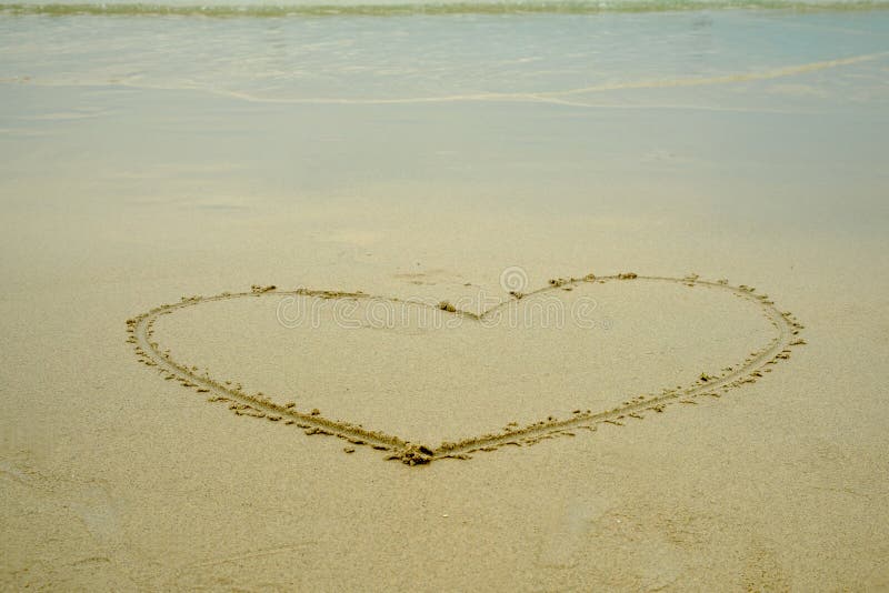 Heart on Sand. stock photo. Image of coast, seaside, relaxation - 84238038