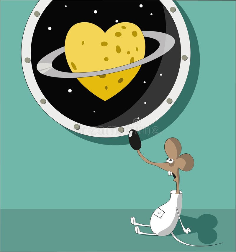 Heart and Saturn stock vector. Illustration of comical - 79977356