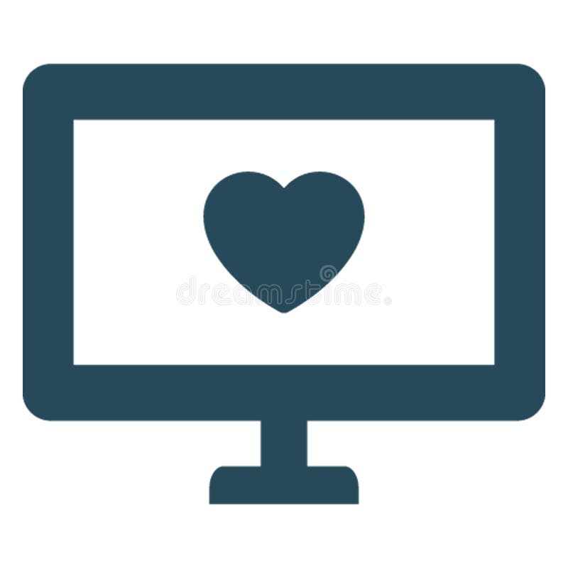 Heart Screen, Loving Isolated Vector Icon Which Can Be Easily Modified ...