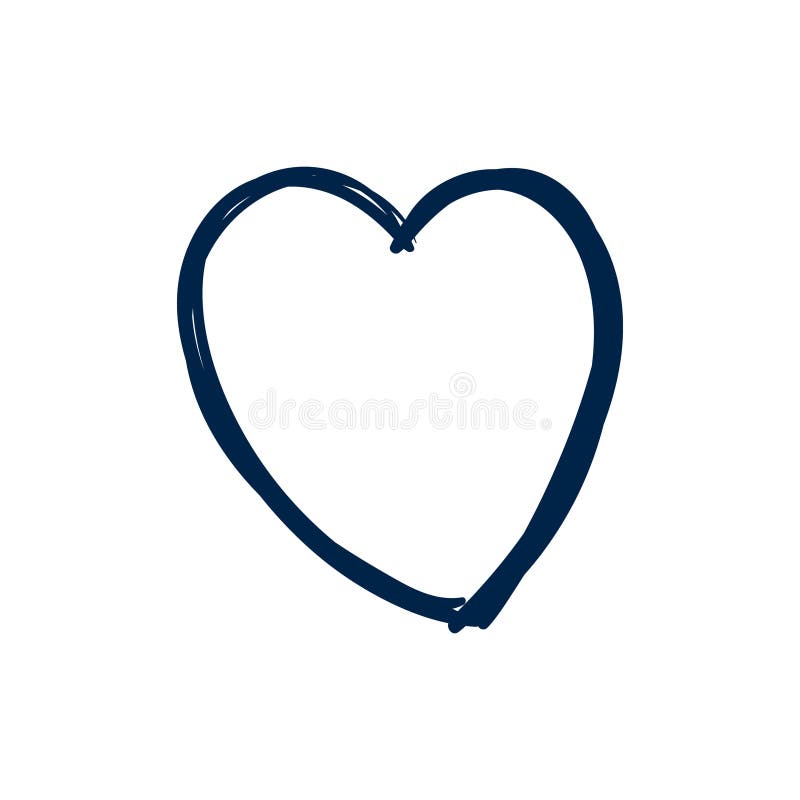 Heart Scribble. Heart Scribble Doodle Vector Hand Drawing Stock Vector ...