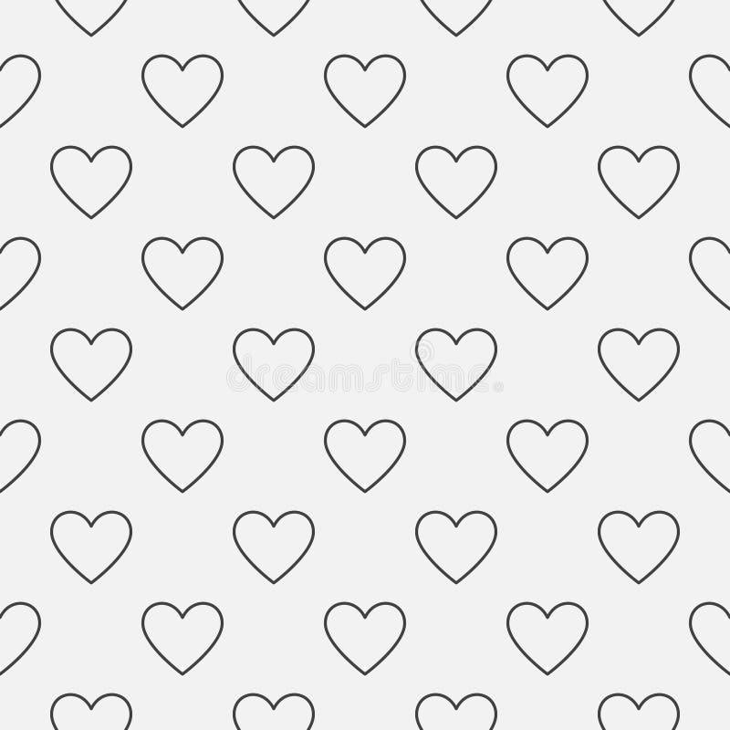 Heart Seamless Minimal Pattern Stock Vector - Illustration of fashion ...