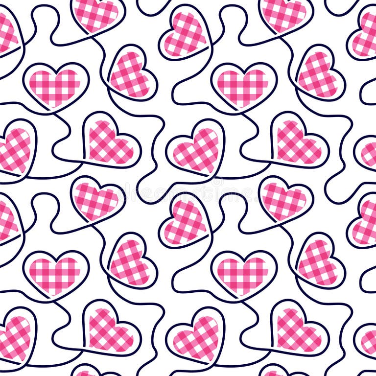 Heart Seamless Pattern. Hearts Background. Repeated Love Texture ...