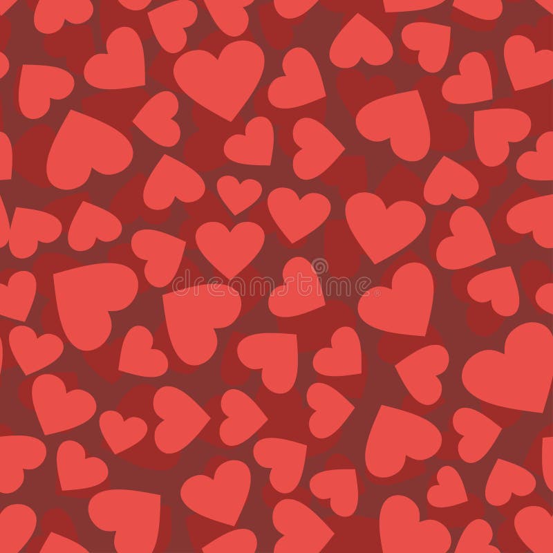 Heart Seamless Pattern. Simply Valentine Background. Vector. Stock ...