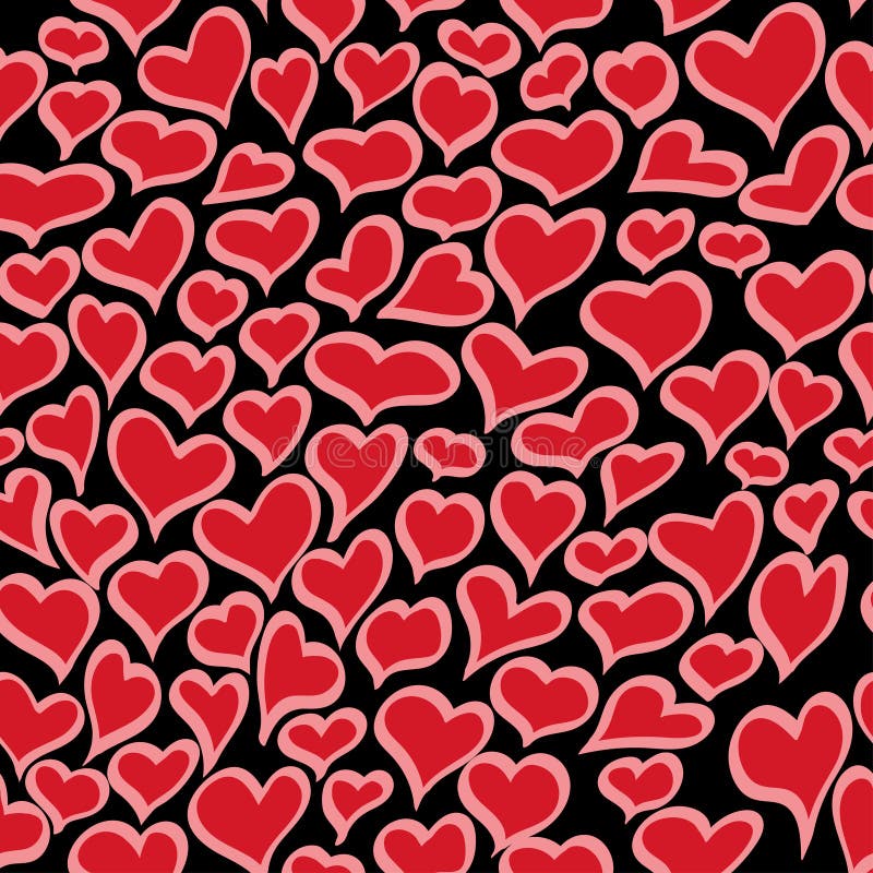 Heart Seamless Pattern. Vector Illustration Stock Vector - Illustration ...