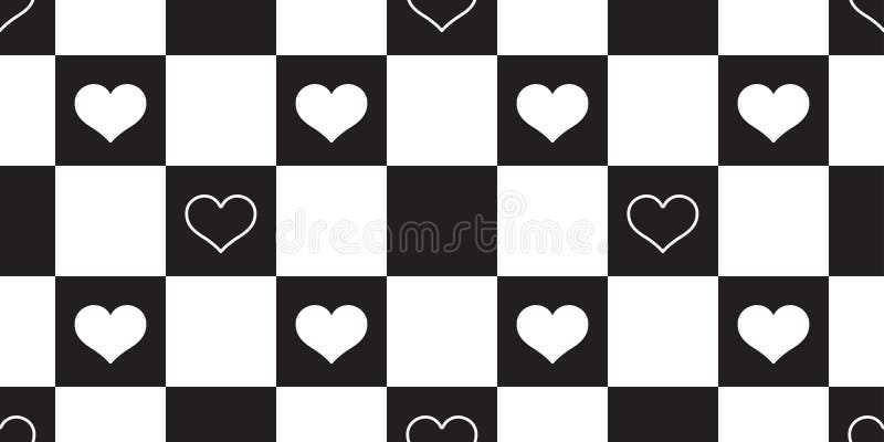 Heart Seamless Pattern Vector Valentine Checked Isolated Scarf Repeat ...