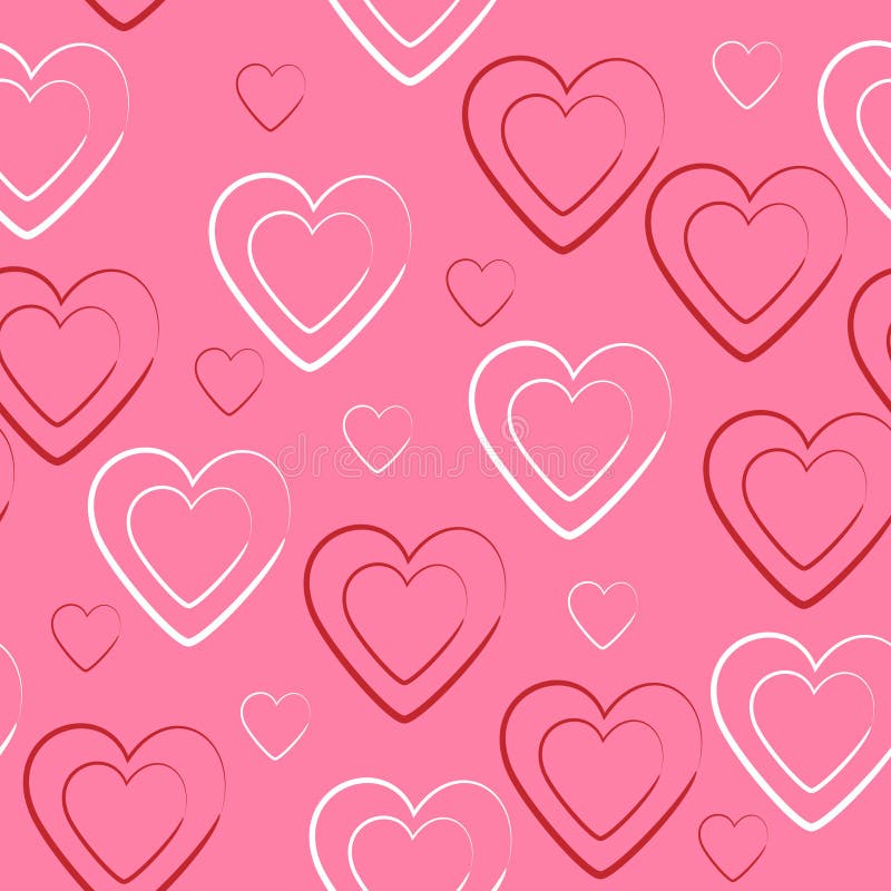 Heart Seamless Texture and Background Stock Vector - Illustration of ...