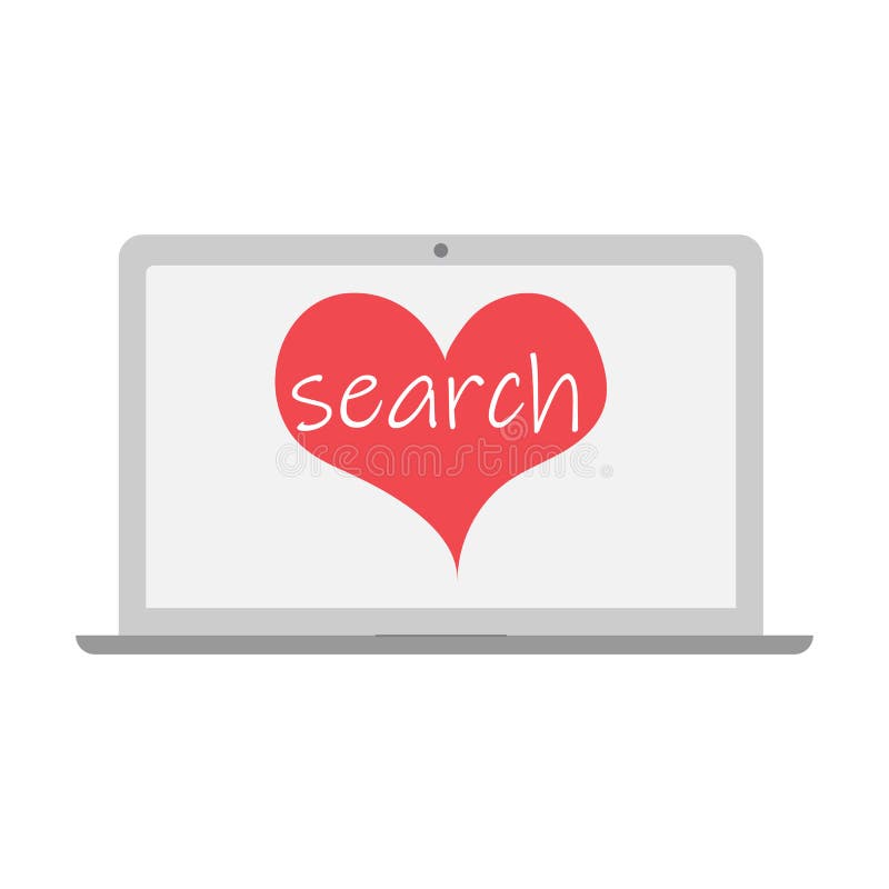 Heart with Search Text. To Search for Love Stock Vector - Illustration ...