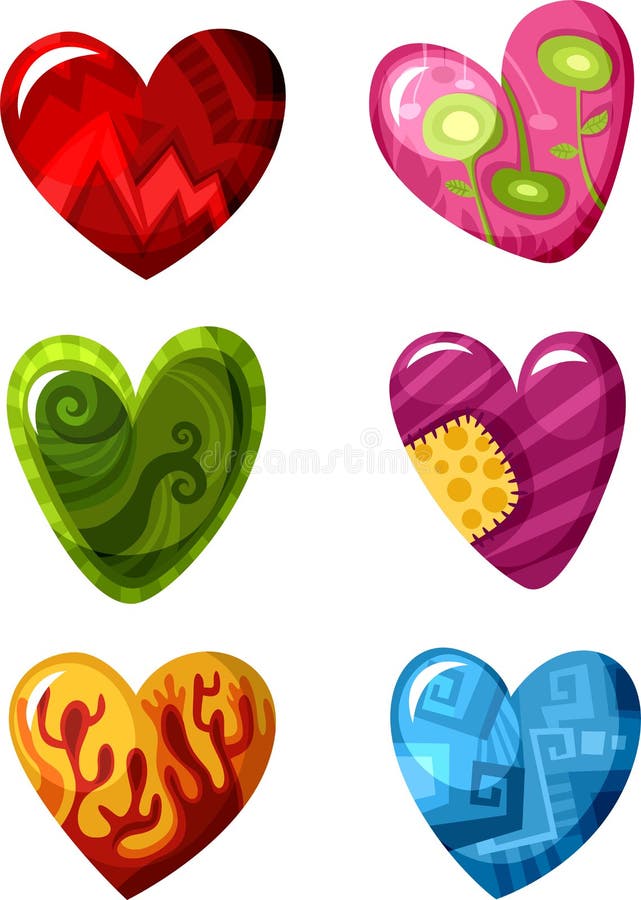 Heart set stock vector. Illustration of paper, deco, wrapping - 17660915