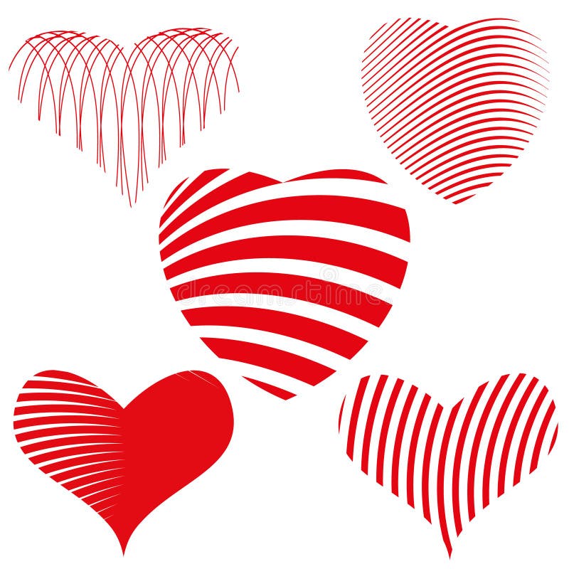 Heart Set Illustration stock illustration. Illustration of holiday ...