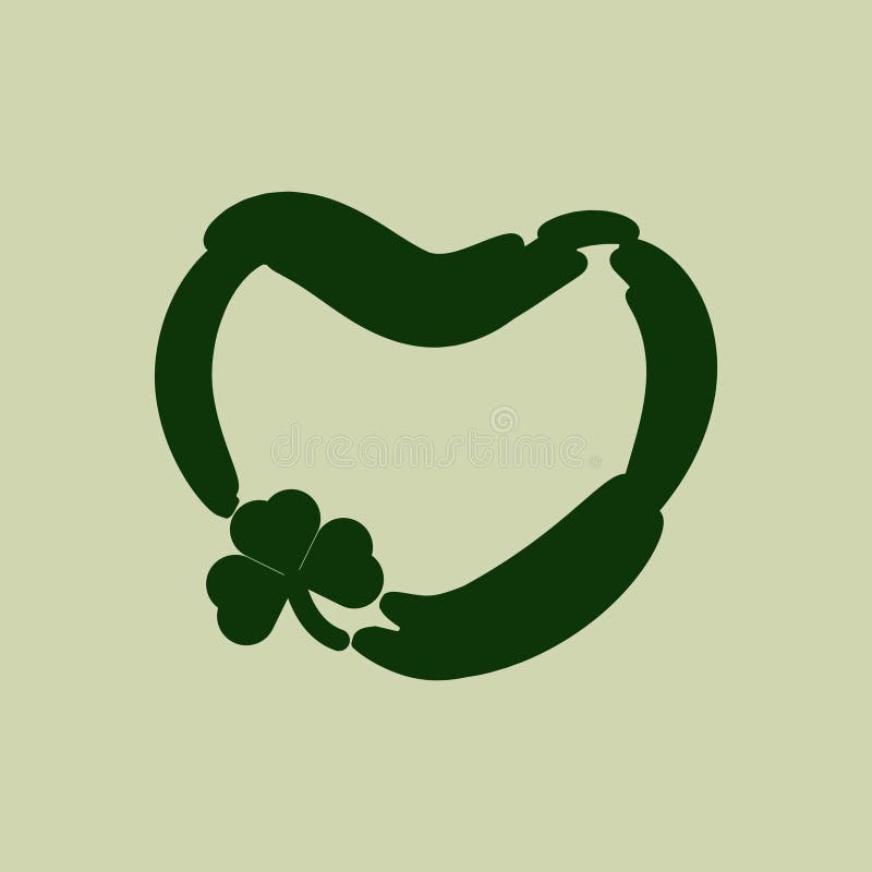 Frame of Shape Heart for St. Patrick S Day Stock Vector - Illustration ...