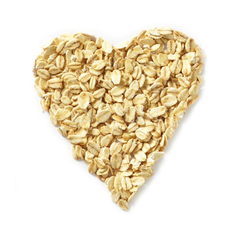 Oat Flakes Heart Angle Shot Stock Photo - Image of shape, spotted: 26852688