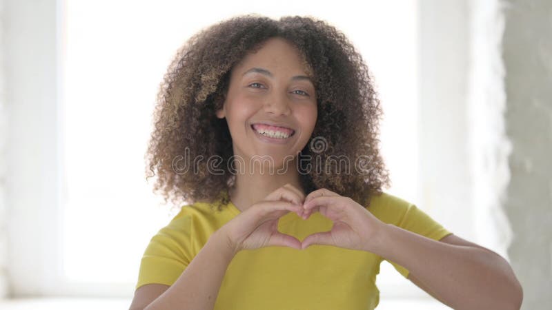 Heart Shape by African Woman Stock Image - Image of bonding, girlfriend ...