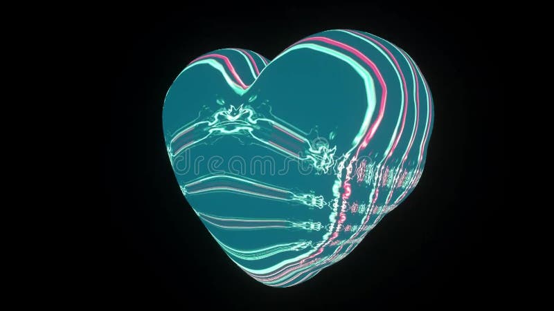 Heart Shape Background Digital Rendering Stock Video - Video of drawing ...