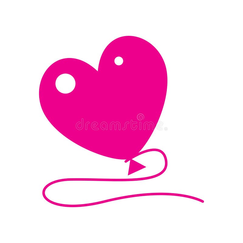 Heart Shape Balloon. Vector Illustration Decorative Design Stock Vector ...