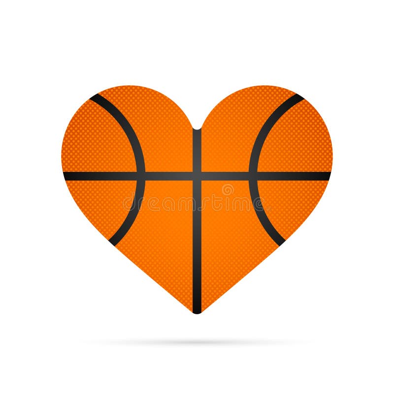 Ball Basketball Shape Heart Stock Illustrations – 251 Ball Basketball ...