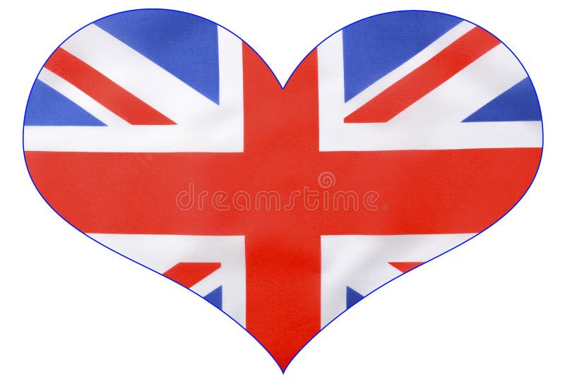 Heart Shape British Union Jack Flag Stock Photo - Image of patriotic ...