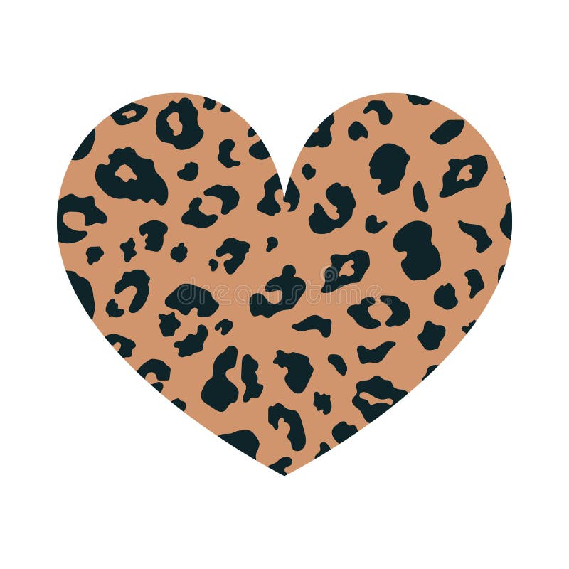 Leopard Print Skin Shape Heart Stock Illustrations – 257 Leopard Print ...