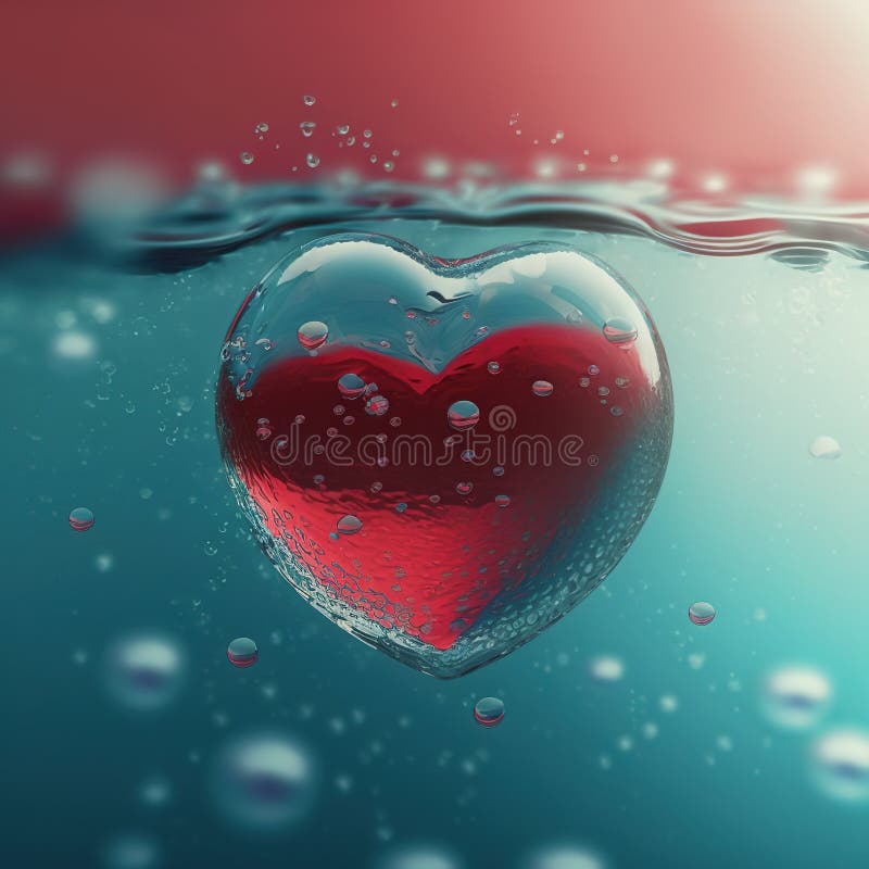 Heart Shape Bubble. AI Render. Stock Illustration - Illustration of ...