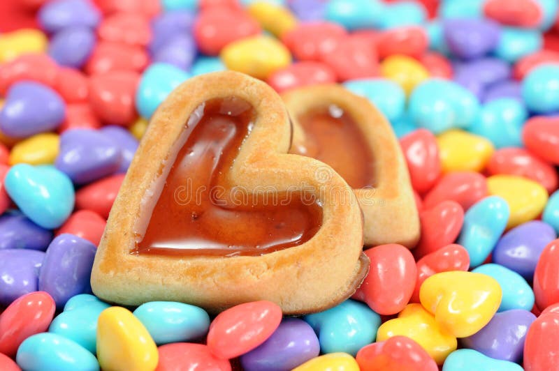 Heart shape candies stock image. Image of heart, purple - 34996129