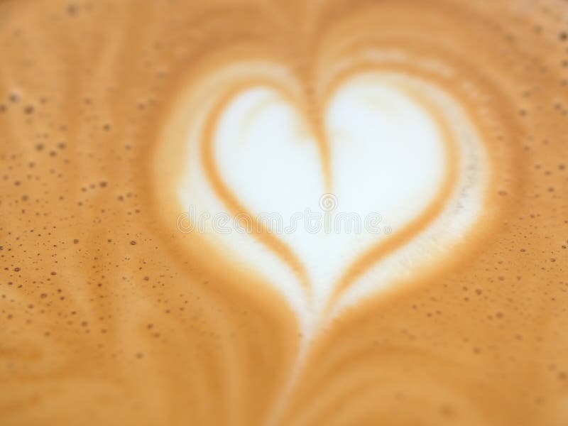 Heart Shape Coffee with Latte Art in Coffee Cup Stock Photo - Image of ...