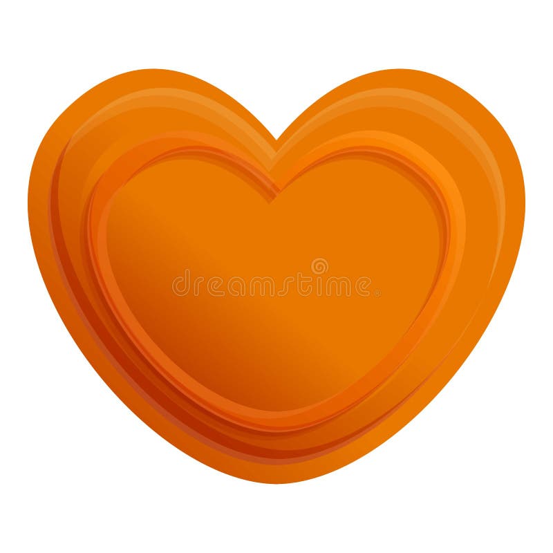 Heart Shape Cookie Icon, Cartoon Style Stock Vector - Illustration of ...