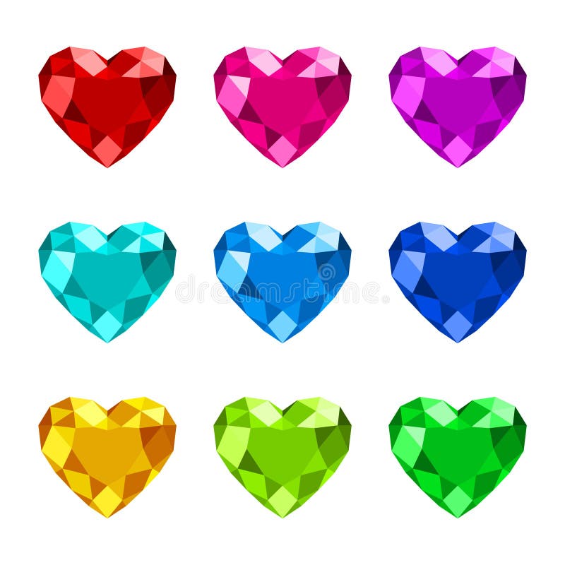 Heart shape diamond icon stock vector. Illustration of geometric - 86410292