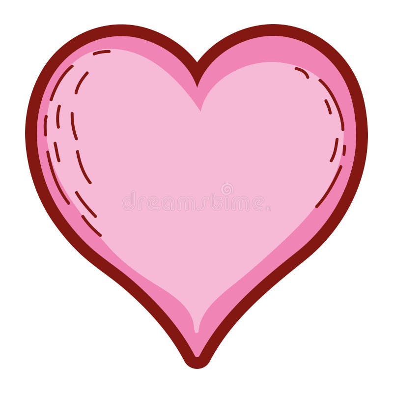 Heart shape doodle stock vector. Illustration of decoration - 128016580