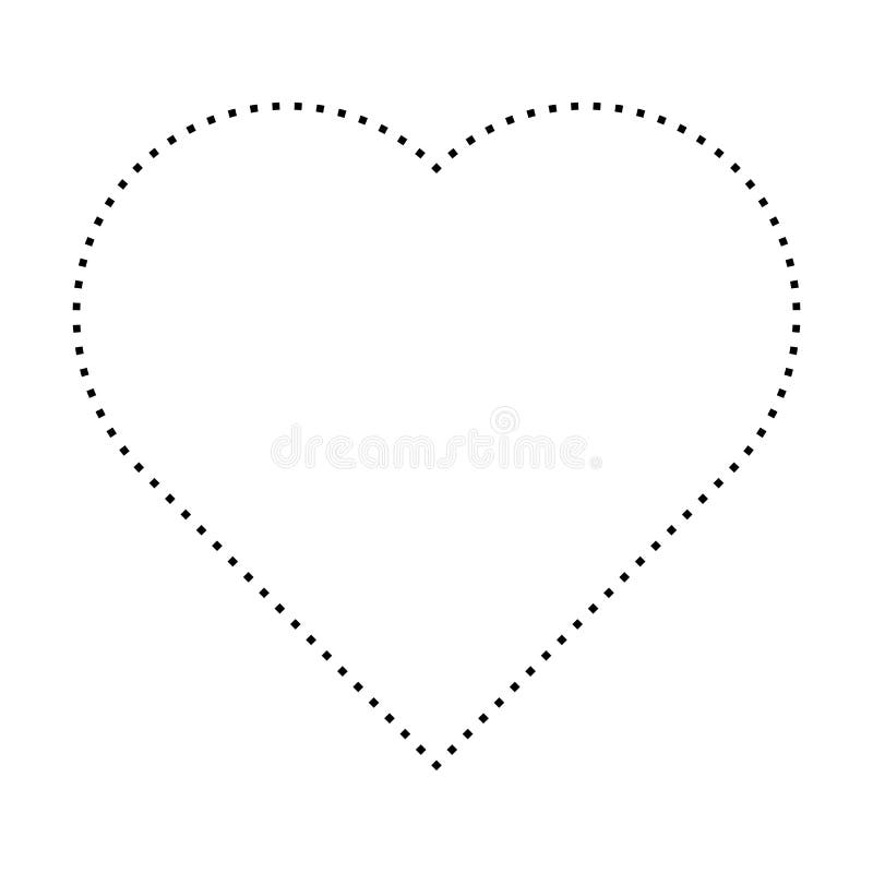 Heart Shape Dotted Symbol Icon Vector for Creative Graphic Design Ui ...