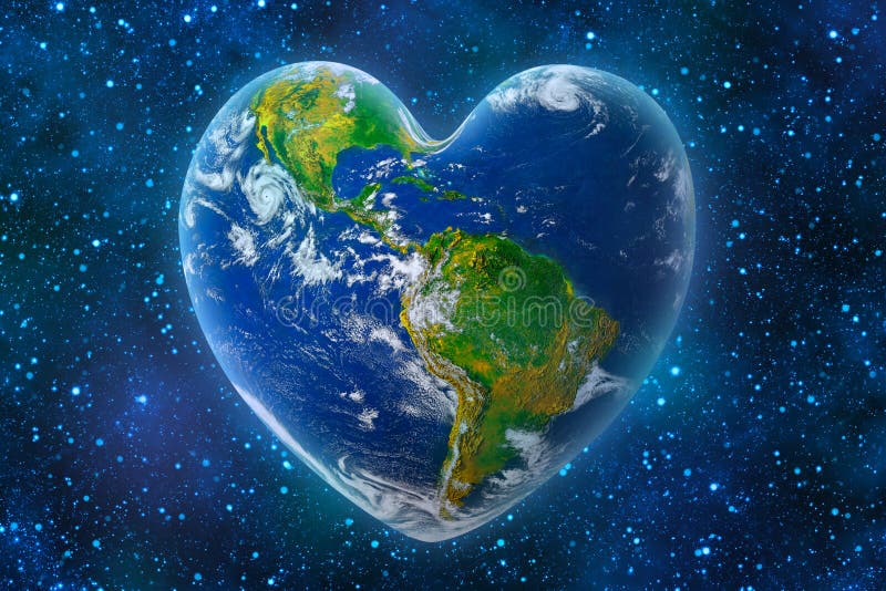 Heart Shape Earth stock image. Image of romantic, environment - 220986799
