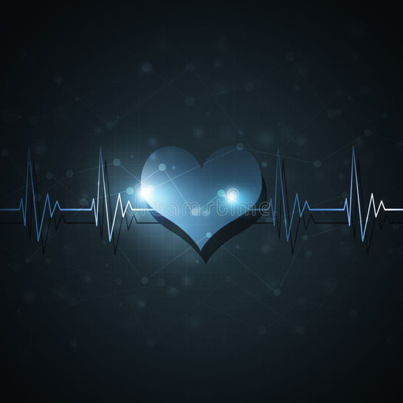 Heart Shape Ecg Cardio Background Stock Photo - Image of beat, shape ...